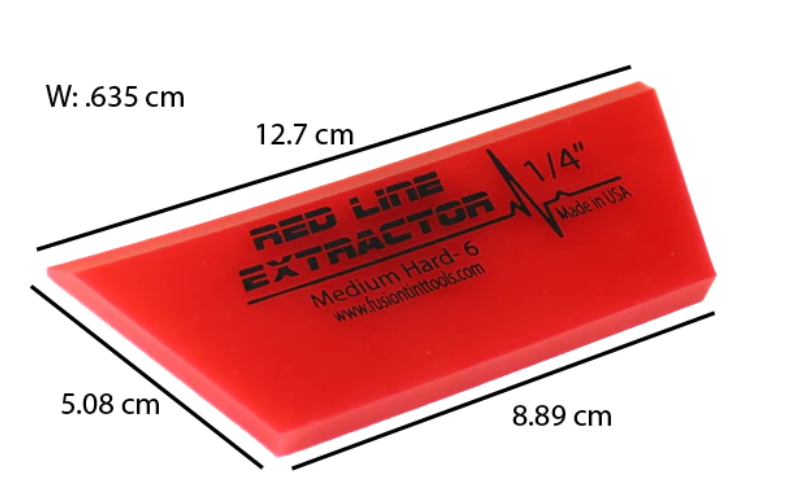 5” LINE EXTRACTOR 1/4” THICK SINGLE BEVELED CROPPED SQUEEGEE BLADE ...